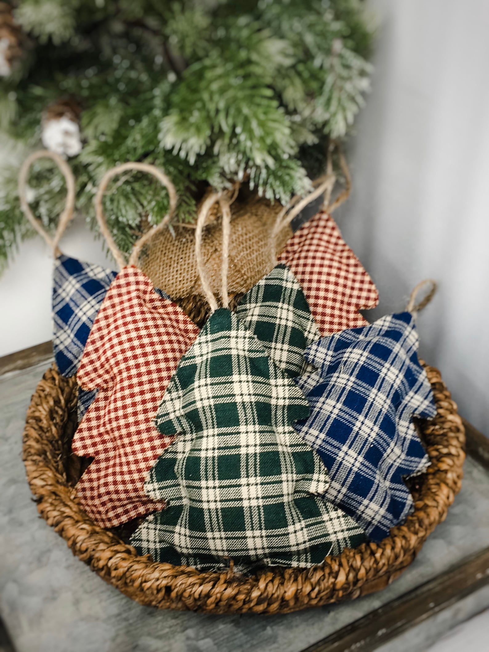 Fabric Christmas Trees Farmhouse Decor Rustic Christmas - Etsy UK