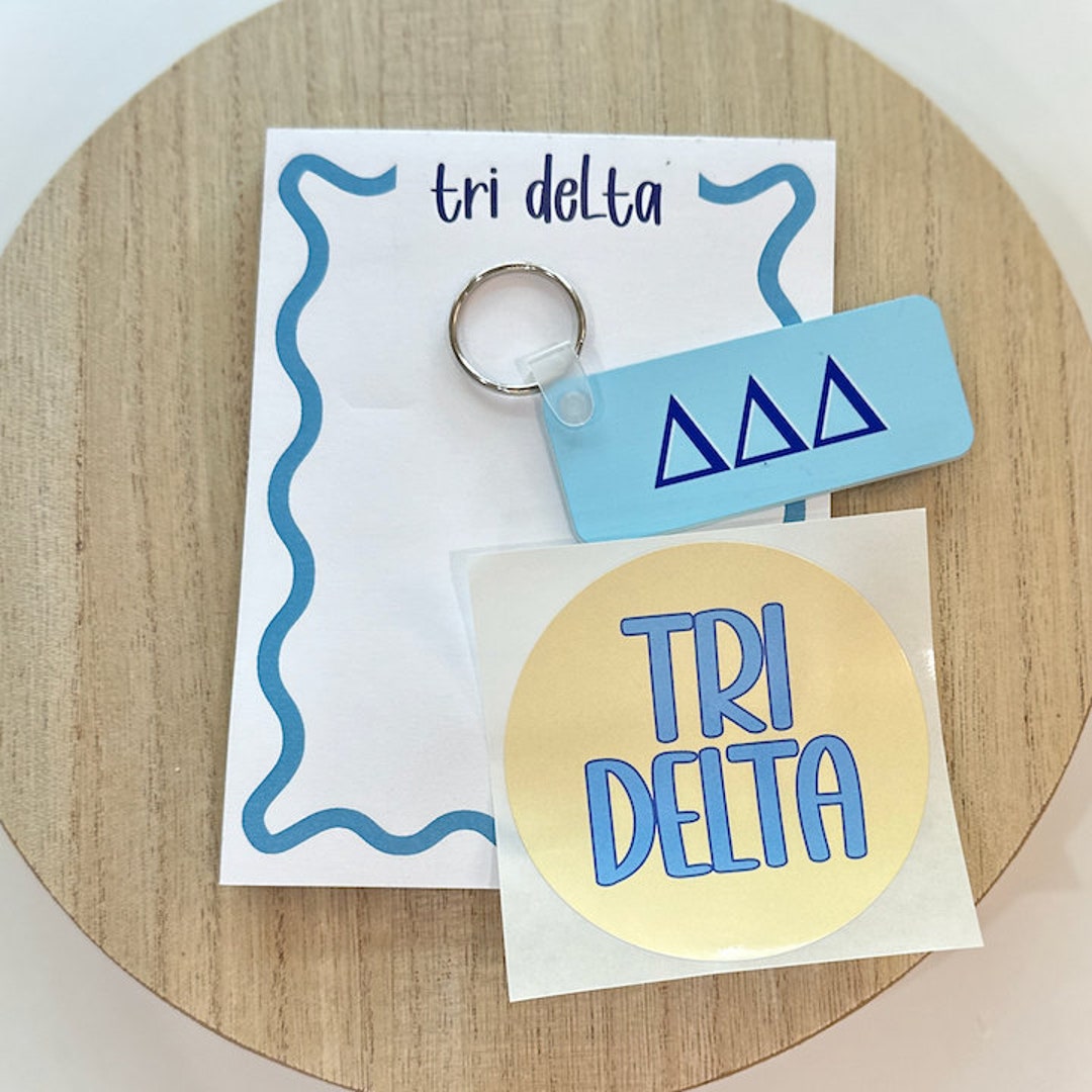 Delta Delta Delta Happy Gift Set - Notepad, Keyring, Sticker - Etsy