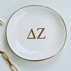 Delta Zeta Sorority Ring Pin Dish - Trinket Tray - Bid Day Gift ...