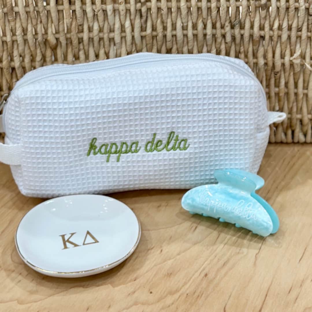 Kappa Delta - Make Your Own Gift Set - Bag - Pin Dish - Hair Clip - Etsy