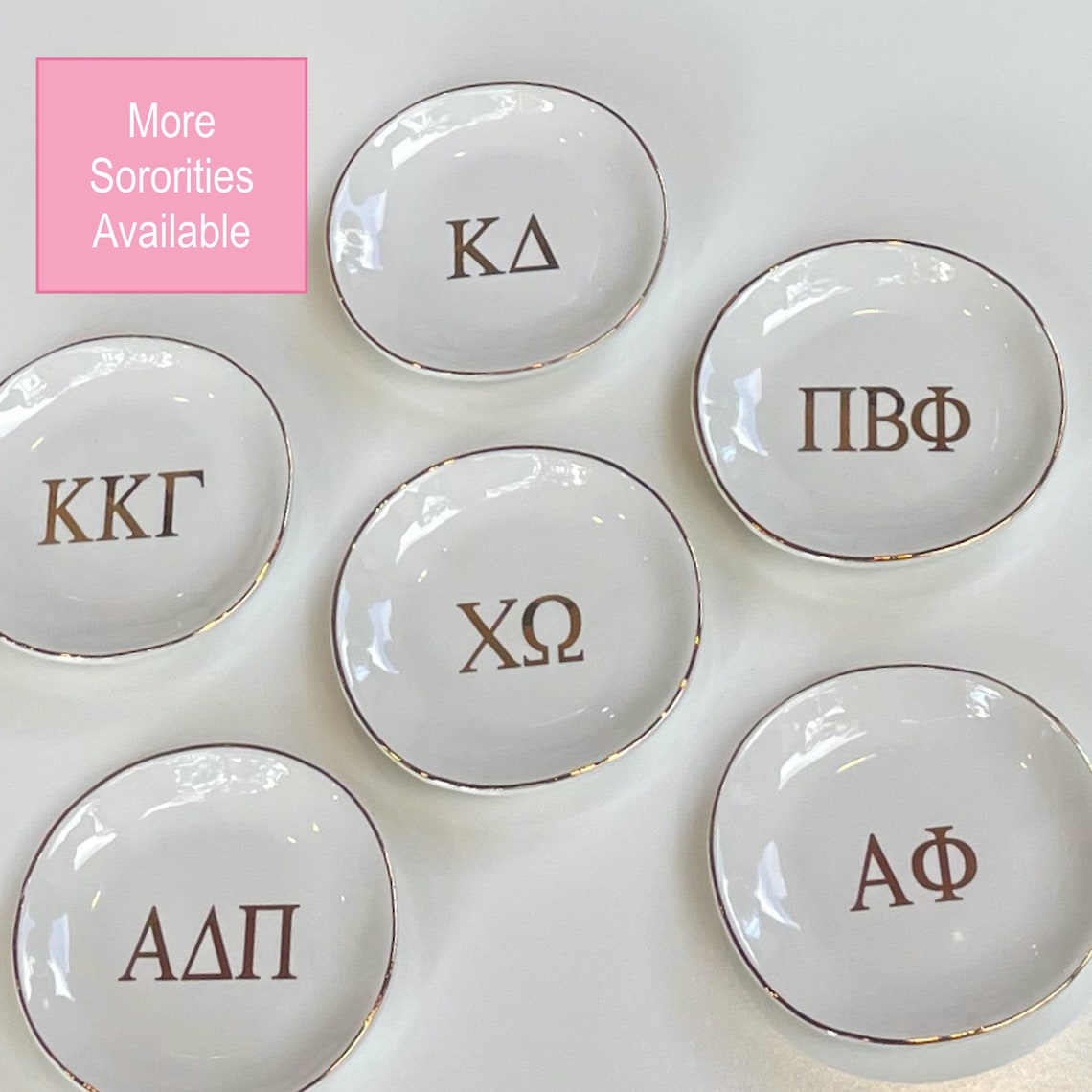 Delta Zeta Sorority Ring Pin Dish - Trinket Tray - Bid Day Gift ...