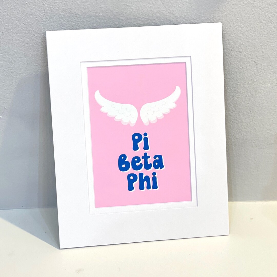 Pi Beta Phi Angel Wings Sorority Print - Decor - Etsy