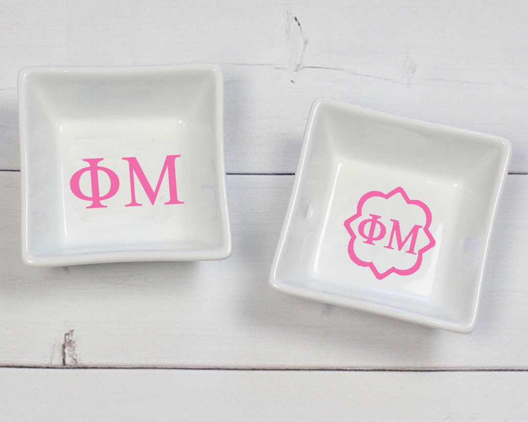 Phi Mu Sorority Ring Dish - Pin Dish - Jewelry Dish - Etsy