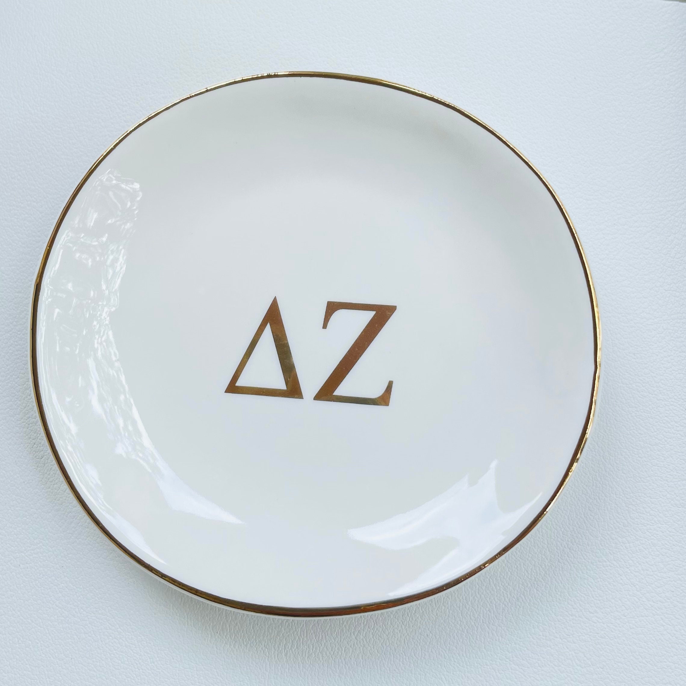 Delta Zeta Sorority Ring Pin Dish - Trinket Tray - Bid Day Gift ...