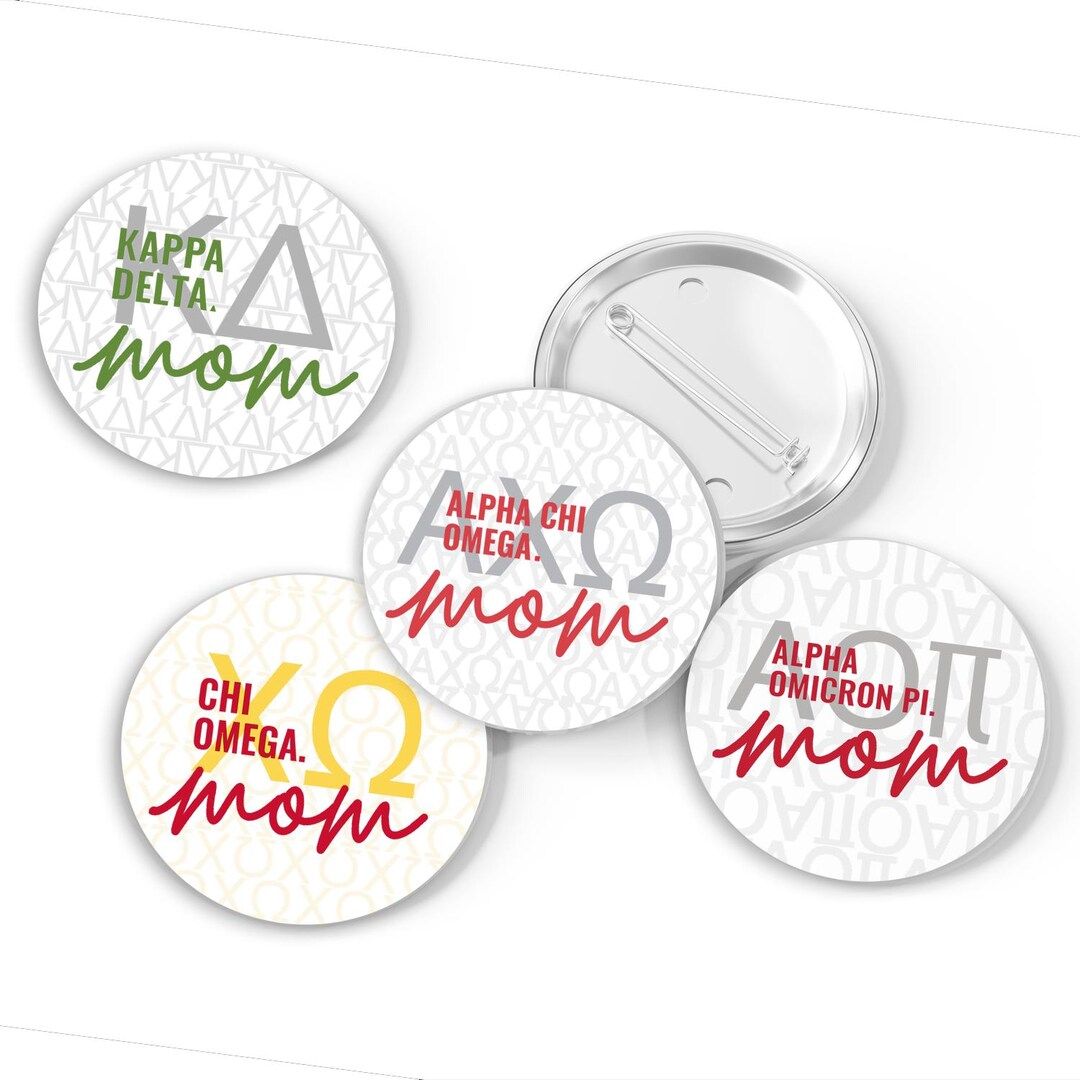 Sorority Mom Button - Etsy