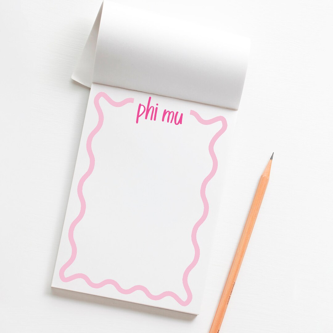 Sorority Notepad - Phi Mu - Etsy