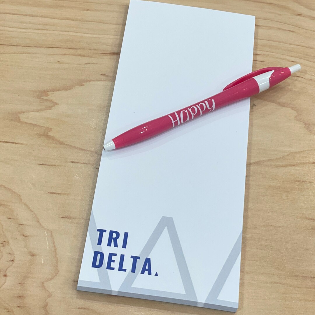 Sorority Notepad - Delta Delta Delta - Tri Delta - Etsy