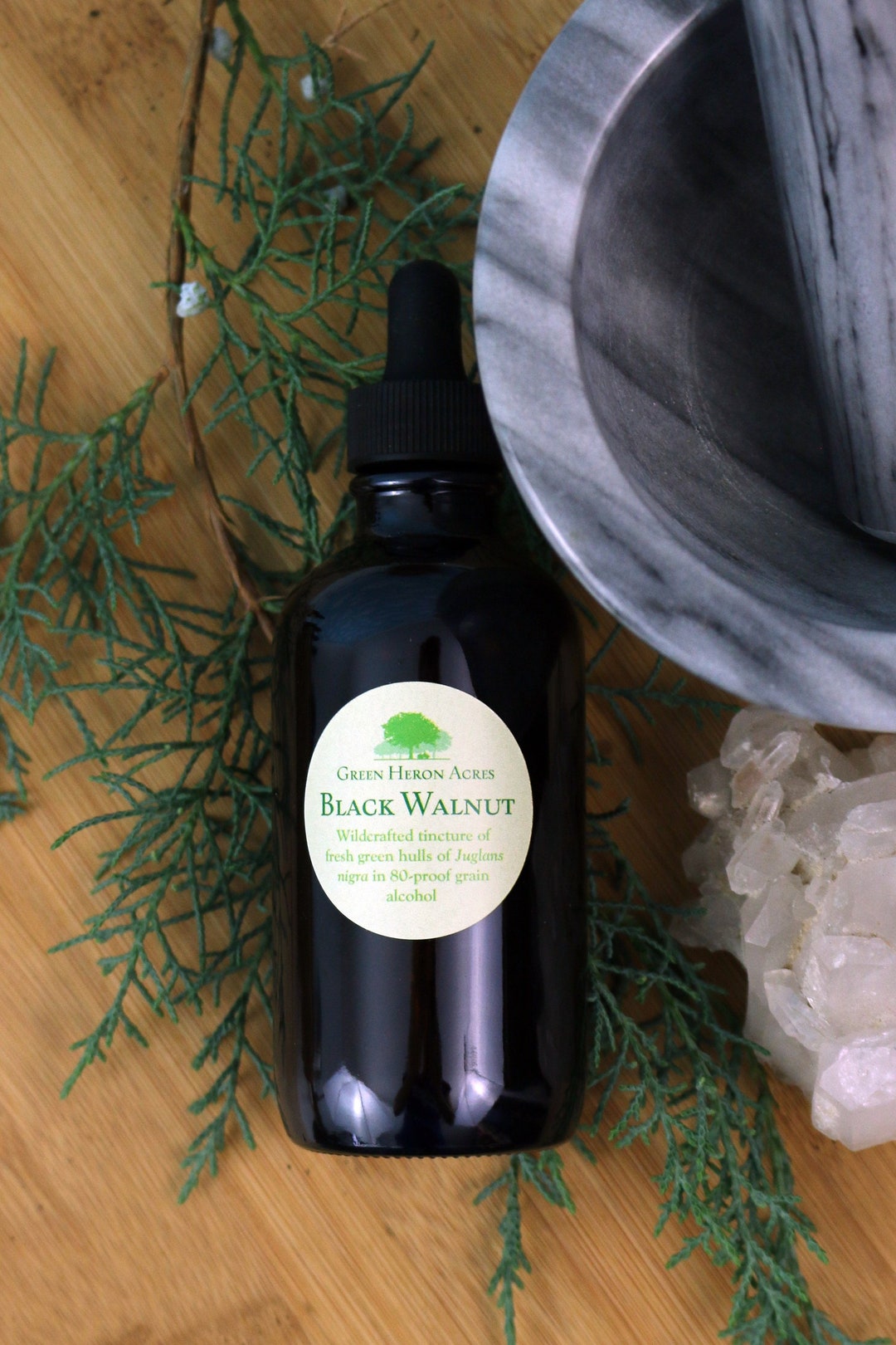 Black Walnut Fresh Hull Extract - 4 Oz - Juglans Nigra Tincture in ...