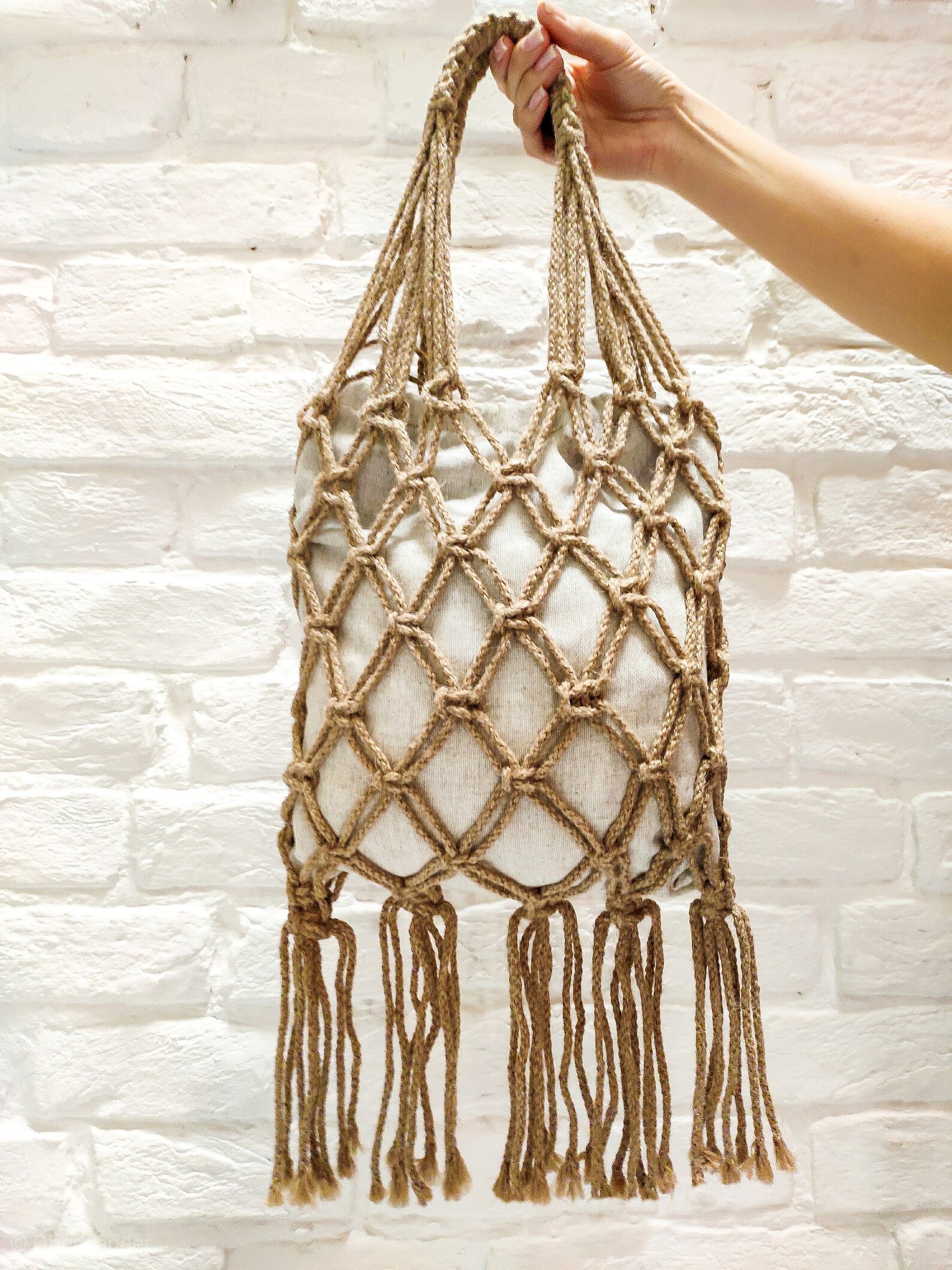 Jute Bag, Eco Bag, Handmade Shopper, Net Bag, Tote Bag - Etsy