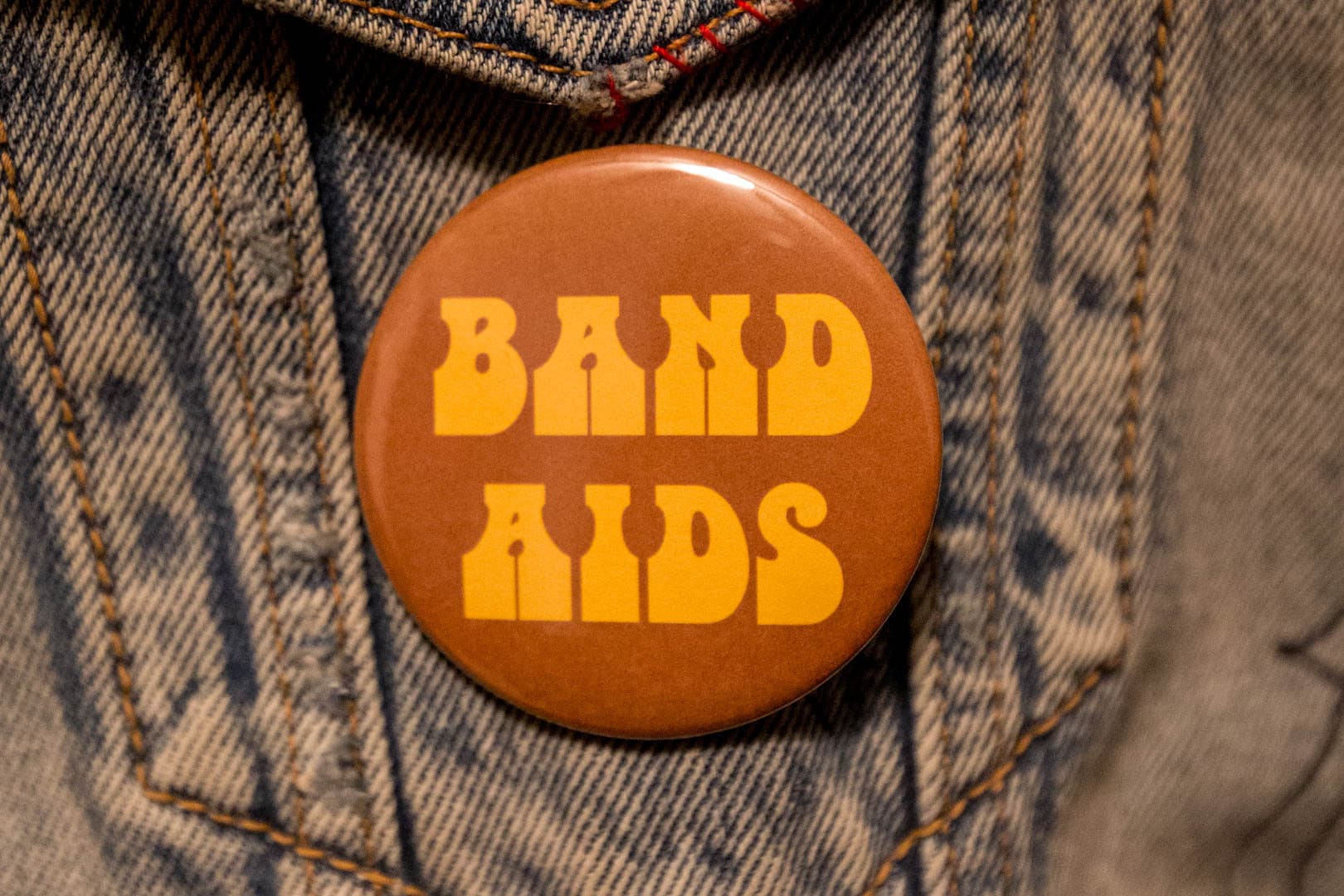 BAND AIDS Rock N Roll Button 2.25inch - Etsy
