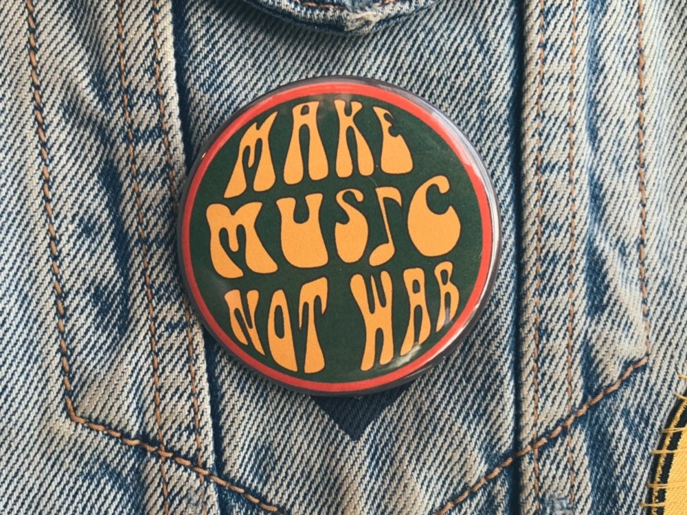 Make Music Not War 2.25inch Buttons - Etsy