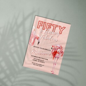 Flocking Fabulous Birthday Event Invitation 50th Birthday 40th Birthday ...
