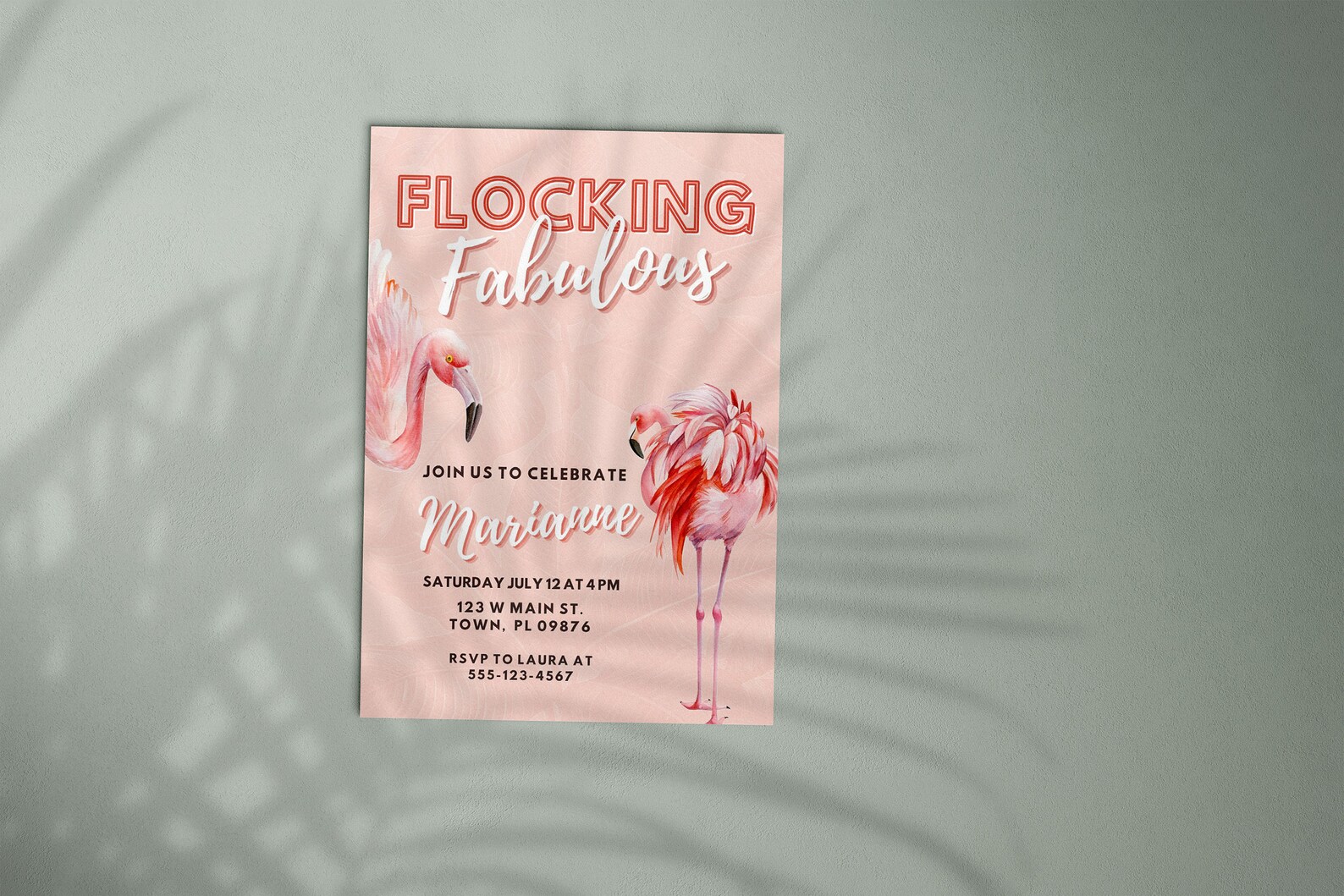 Flocking Fabulous Birthday Event Invitation 50th Birthday 40th Birthday ...