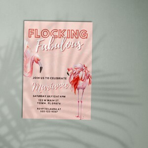 Flocking Fabulous Birthday Event Invitation 50th Birthday 40th Birthday ...