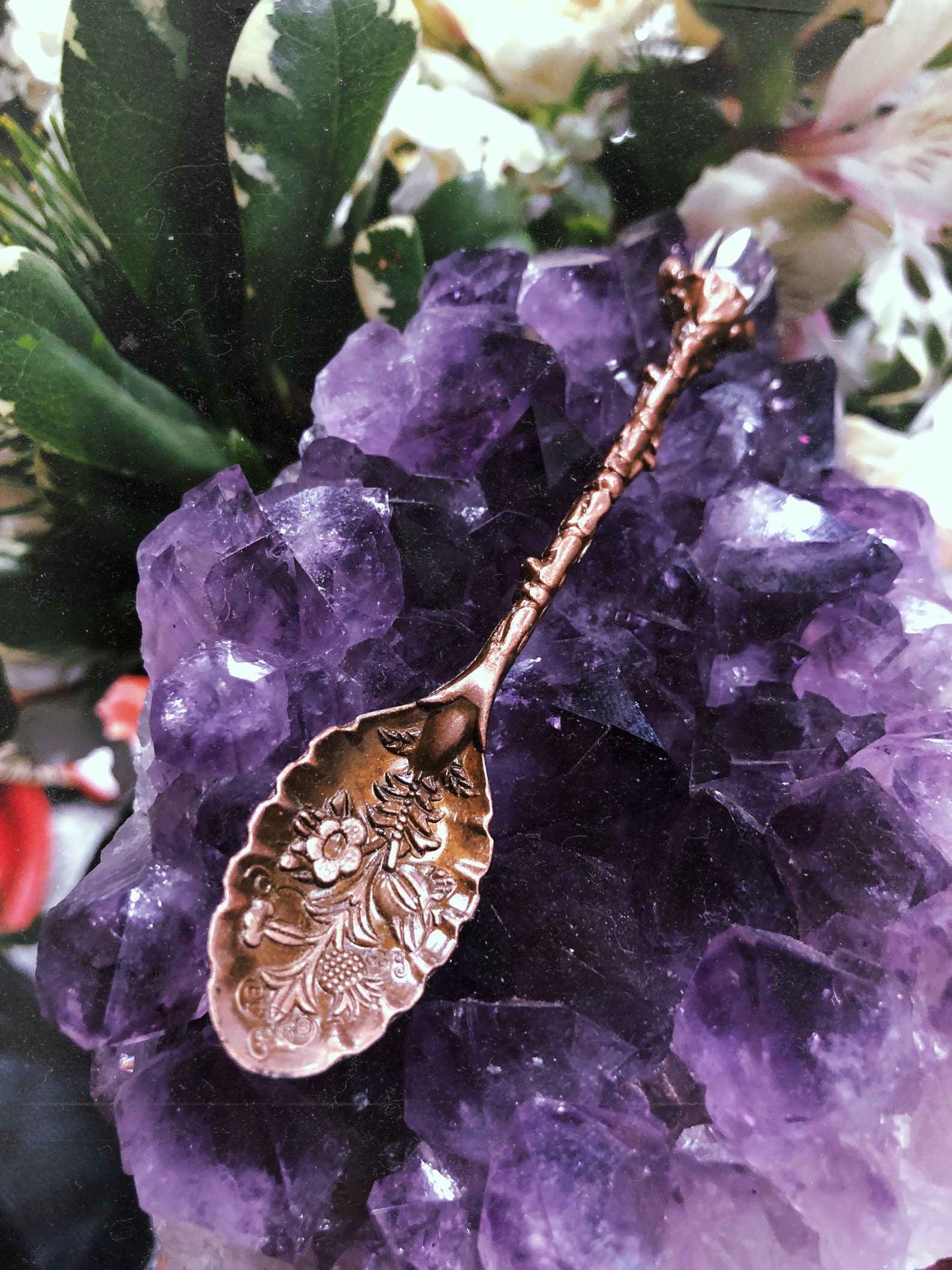 Crystal Leaf Tea Spoon Crystal Spoon Magic Antique Spoon | Etsy