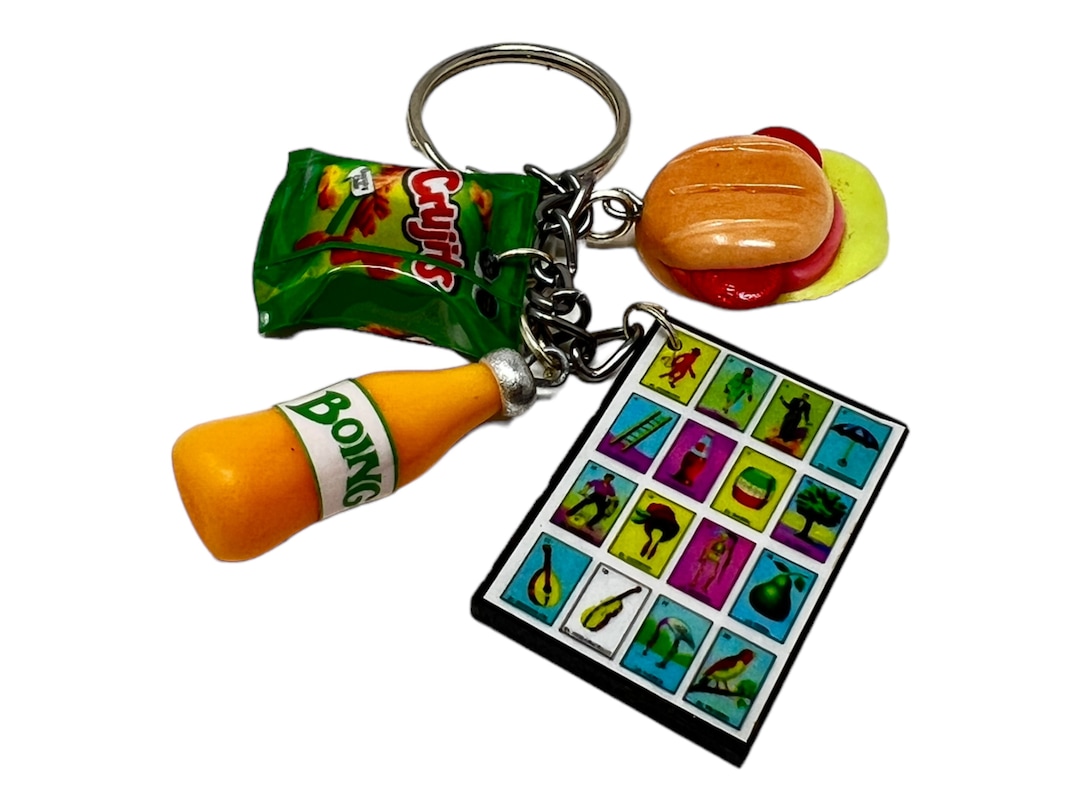 Mexican Keychain - Llaveros Mexicanos Torta, Bong, Loteria, Churritos ...