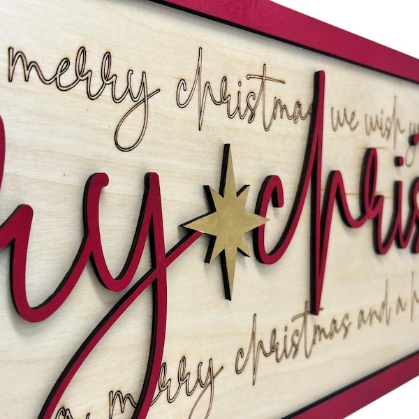 Christmas Wood Sign - Etsy