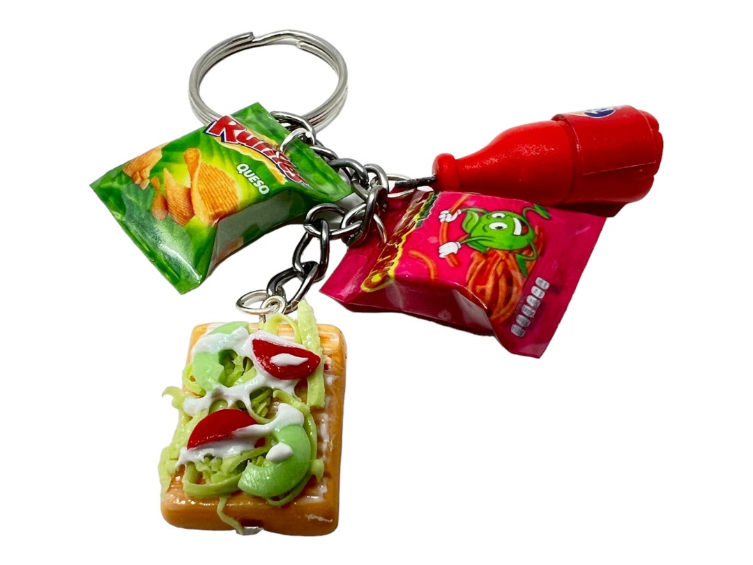 Mexican Keychain - Llaveros Mexicanos Torta,ruffles, Churrumais, Fanta ...
