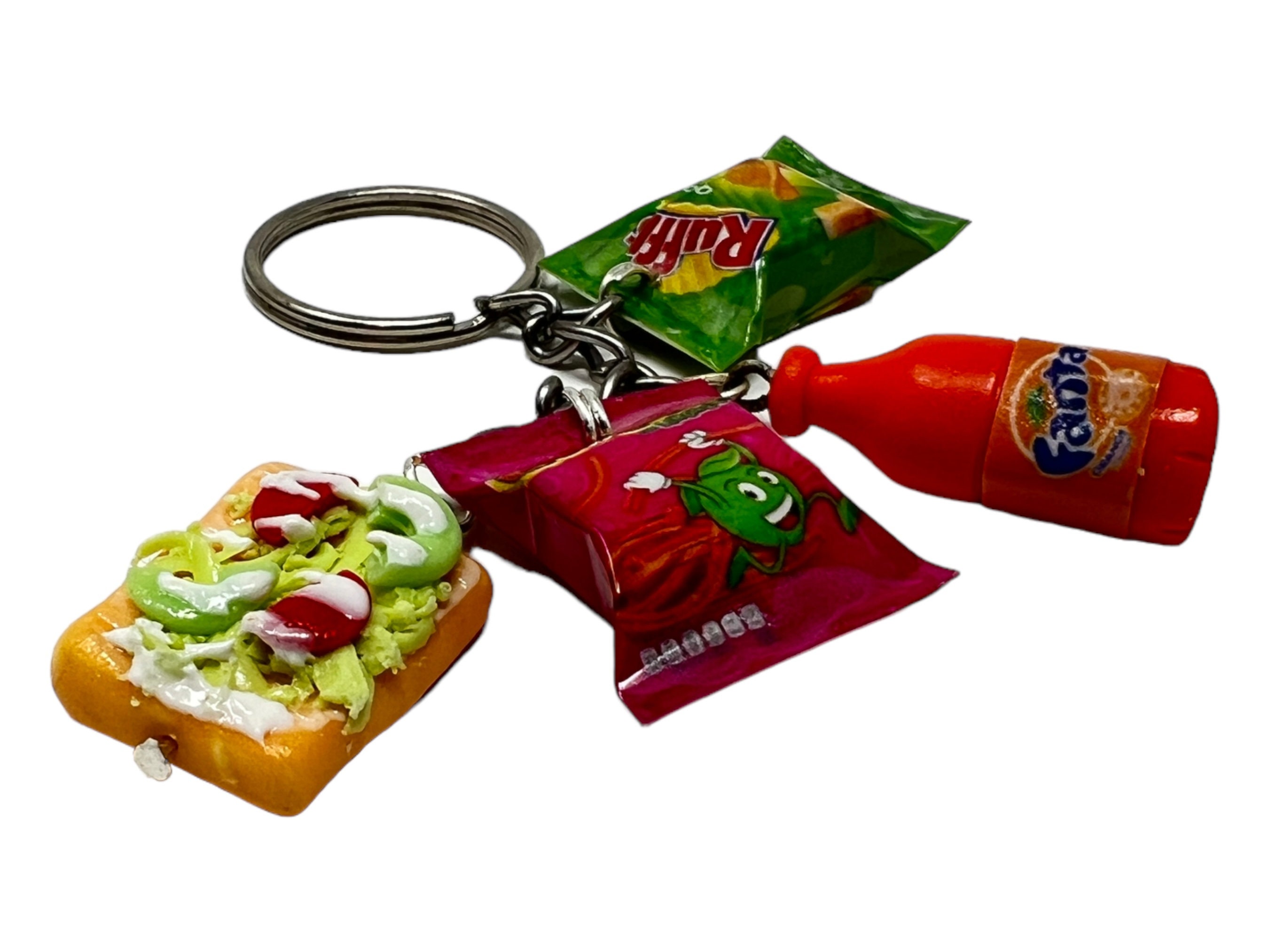 Mexican Keychain - Llaveros Mexicanos Torta,ruffles, Churrumais, Fanta ...