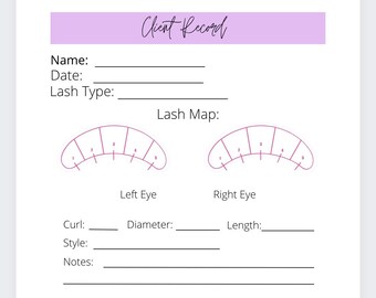 Eyelash Extension Consent Form / New Client Intake Form - Etsy