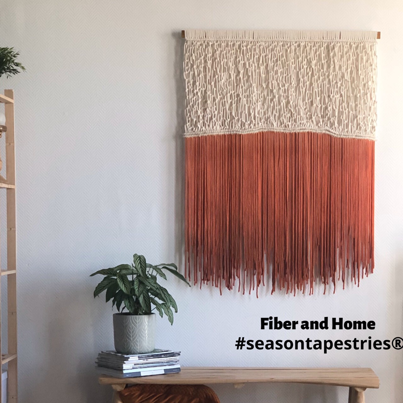 Modern Contemporary Macrame Fiber Art -Bree - Etsy Nederland