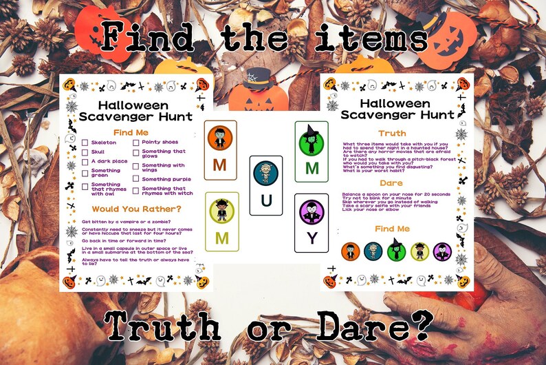 Teens Halloween Scavenger Hunt, Halloween Games, DIY Scavenger Hunt ...