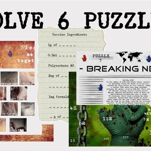 Zombie Apocalypse Escape Room Kit, Escape Room DIY, Printable Kids ...