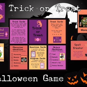 Trick or Treat Game, Halloween Party Game, Halloween Scavenger Hunt ...