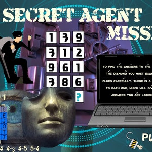 Secret Agent Game Kit, DIY Escape Room, Printable Kids Activity ...