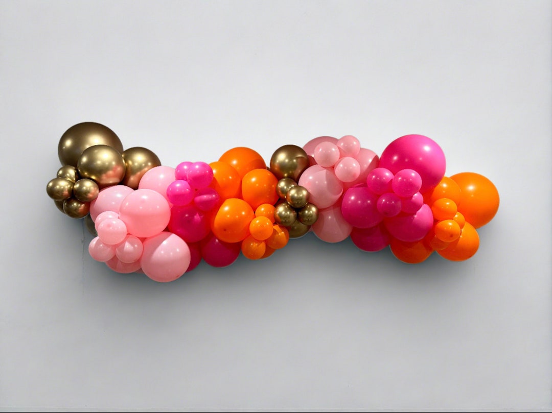 Golden Sunset Balloon Kit by INVYTE | Orange, Pink, Fuchsia, and Gold ...