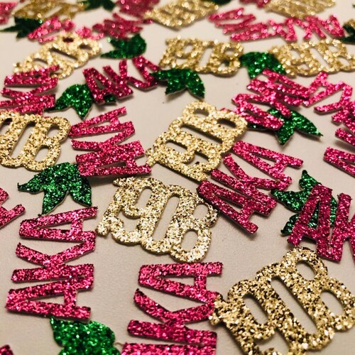 Sorority Cupcake Toppers/charms set of 6 AKA - Etsy