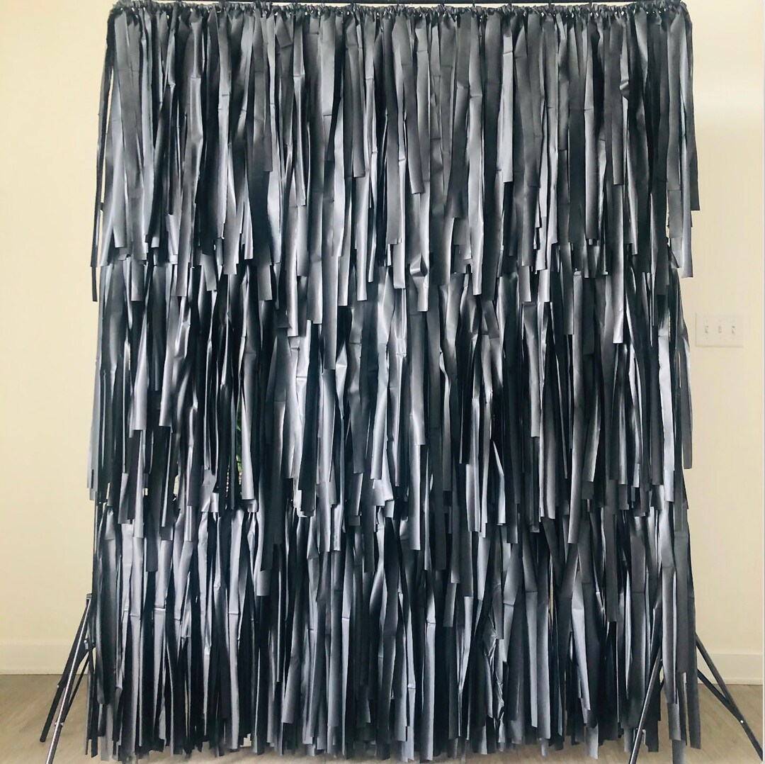 Black Fringe Backdrop - Etsy Canada