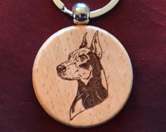 Doberman Keychain FREE SHIPPING - Etsy