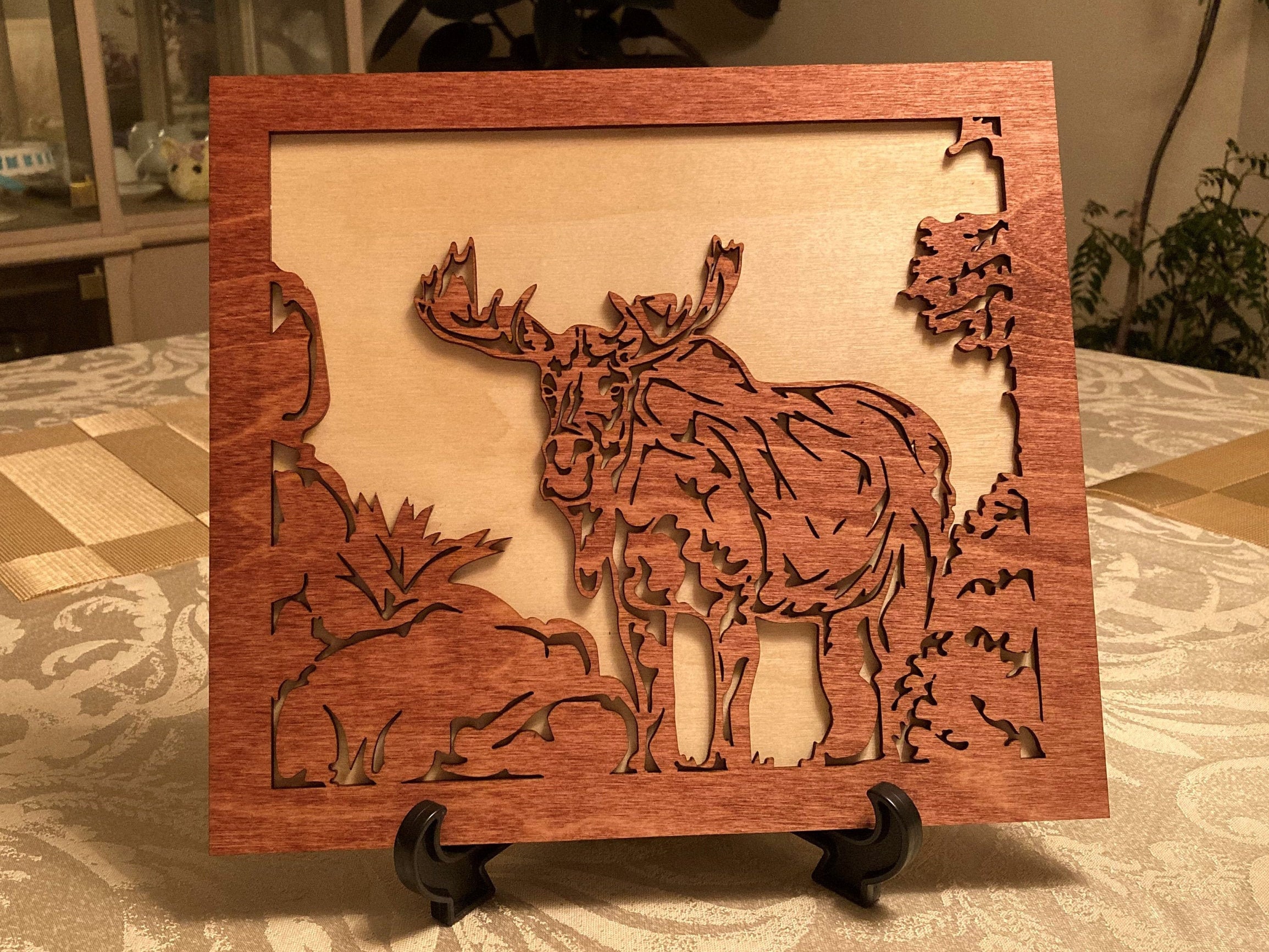 Brand New Layered Wooden Laser Art Moose FREE SHIPPING | Etsy