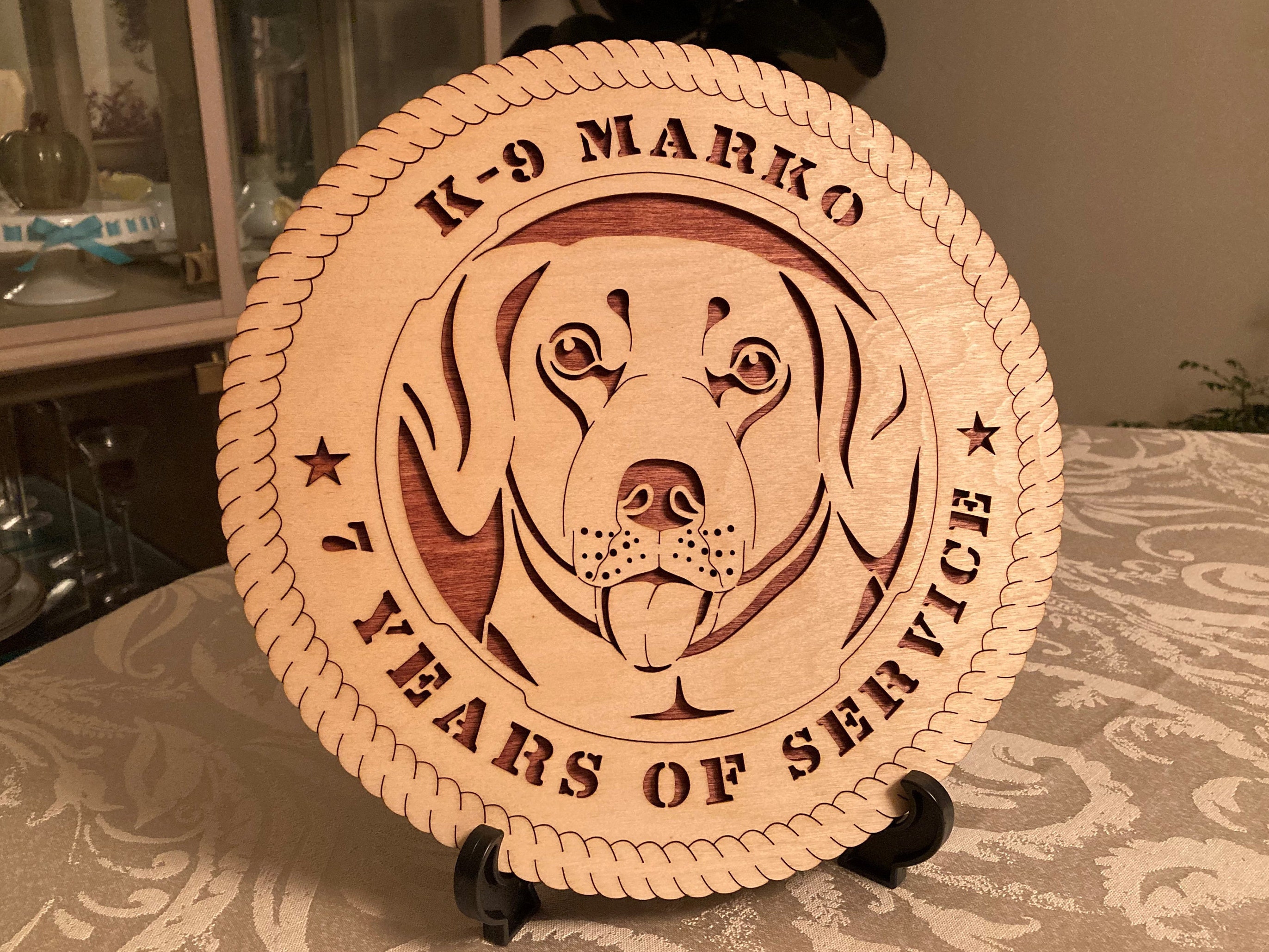 Brand New Personalized Wooden Plaque K9 Labrador Retriever | Etsy