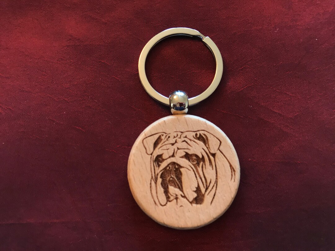 New Personalized Keychain English Bulldog Free Shipping - Etsy