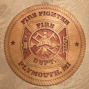 Brand New Personalized Wooden Plaque - Fireman Firefighter - FREE ...