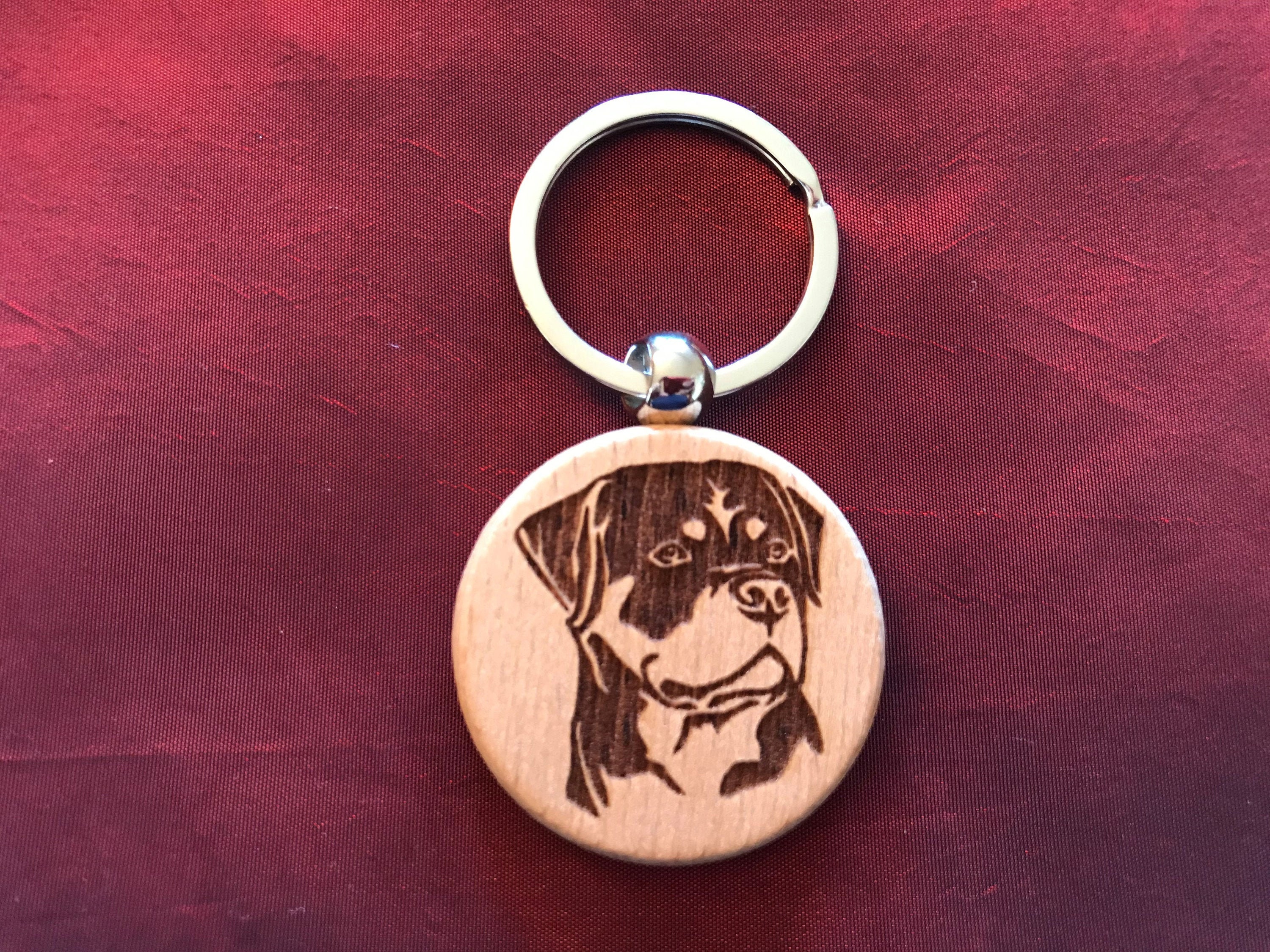 New Personalized Keychain Rottweiler Free Shipping - Etsy
