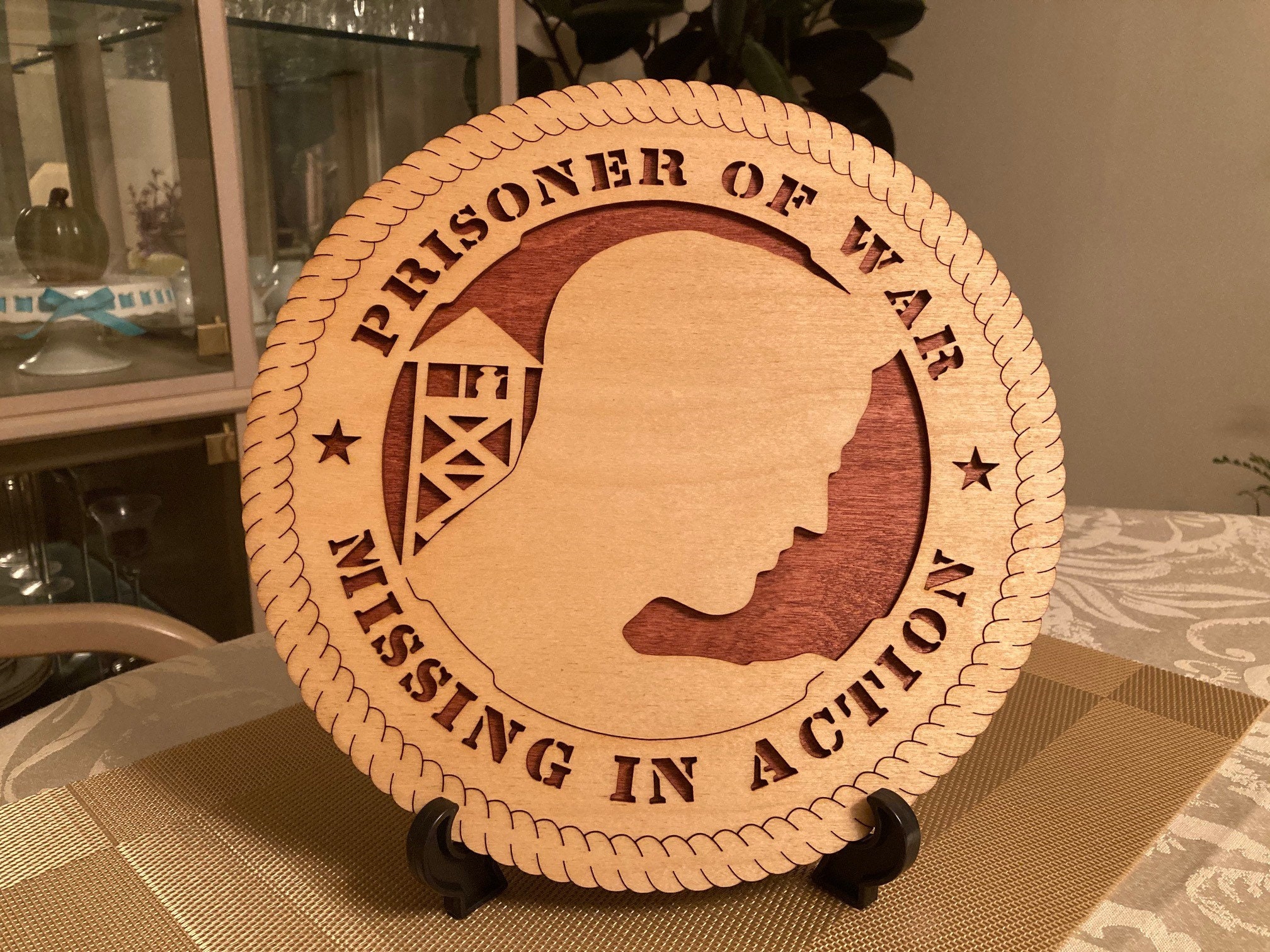 Brand New Personalized Wooden Plaque - Prisoner of War Missing in ...