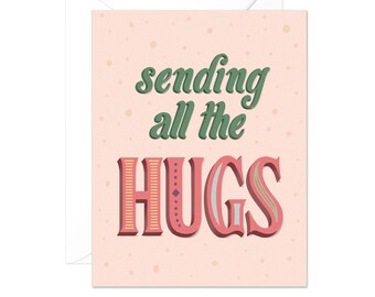 Sending You A Big Hug so It's There When You Need It Card, Missing You Card, Long Distance Card ...