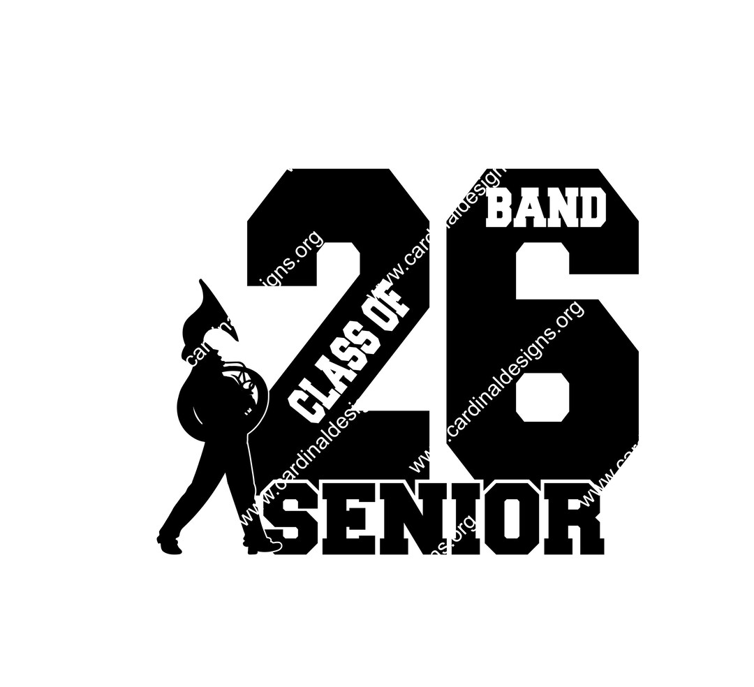 Class of 2026 Marching Band SVG AI JPEG Design - Tuba Player - Etsy