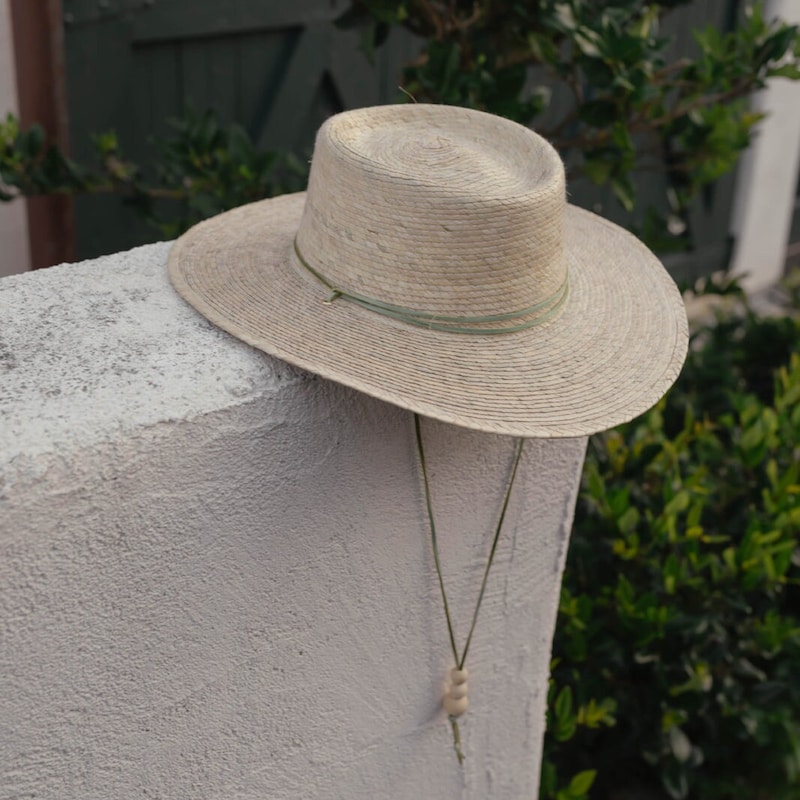 Flat Brim Straw Hat - Etsy
