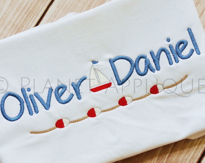 Rope Script Monogram Font Alphabet Machine Embroidery Designs Nautical ...