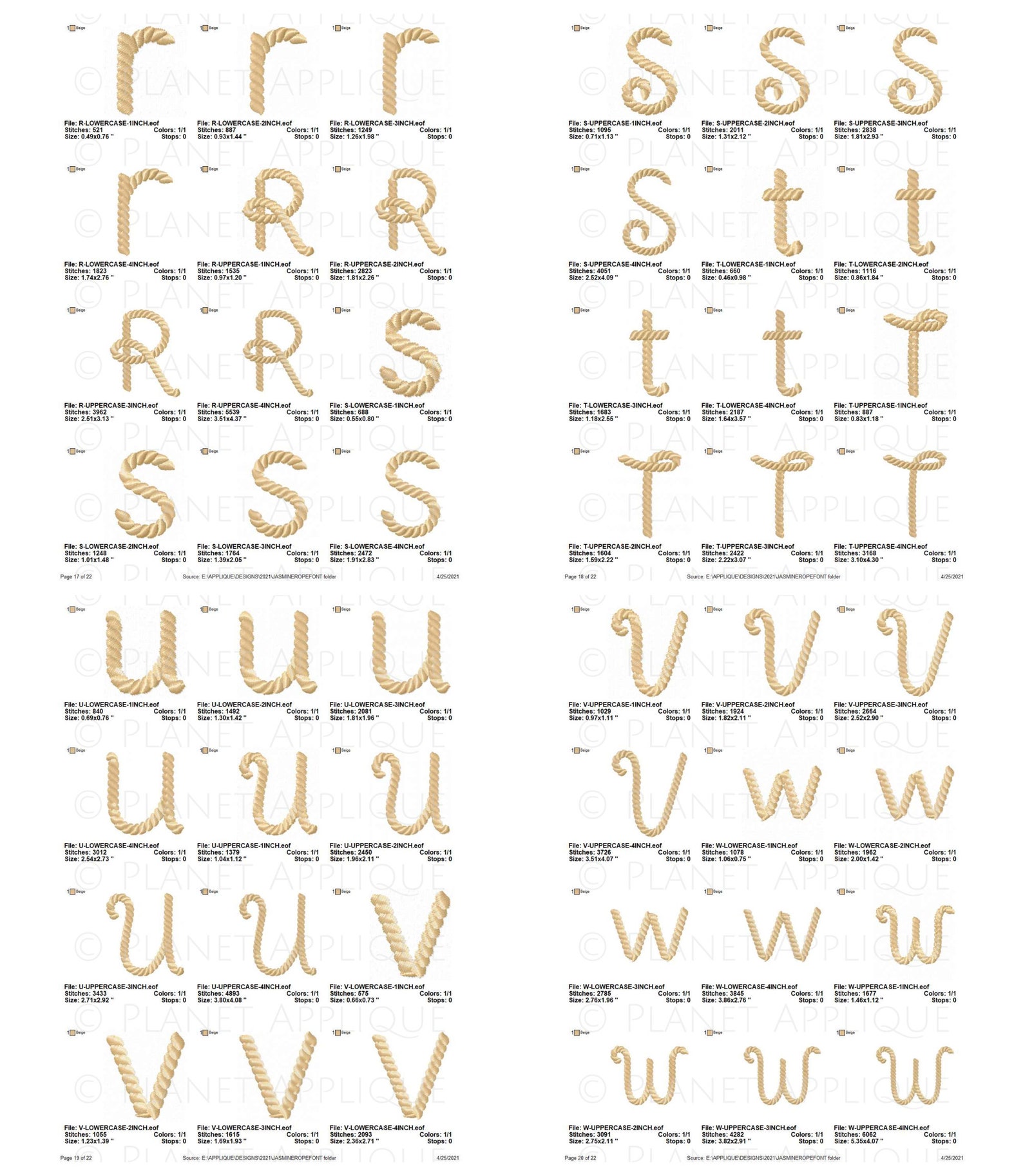 Jasmine Rope Script Monogram Font Alphabet Machine Embroidery Designs ...