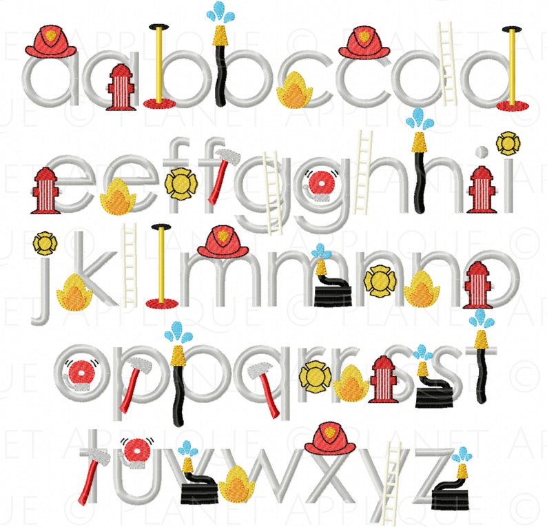 Fire House Fireman Monogram Font Alphabet Machine Embroidery - Etsy