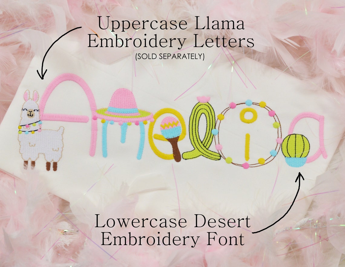 Desert Lowercase Font Alphabet Machine Embroidery Designs - Etsy