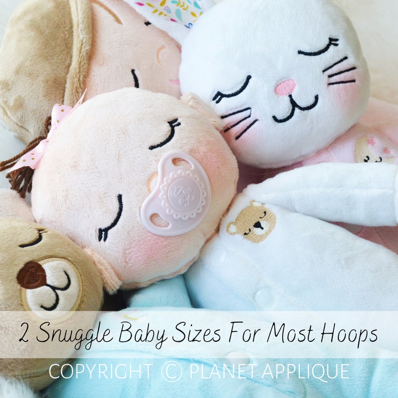 In the Hoop Snuggle Baby Cloth Doll SET Plush Softie Machine - Etsy