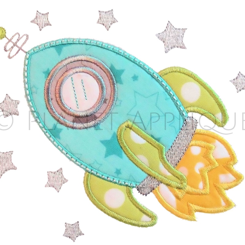 Planet Applique Embroidery Design - Etsy