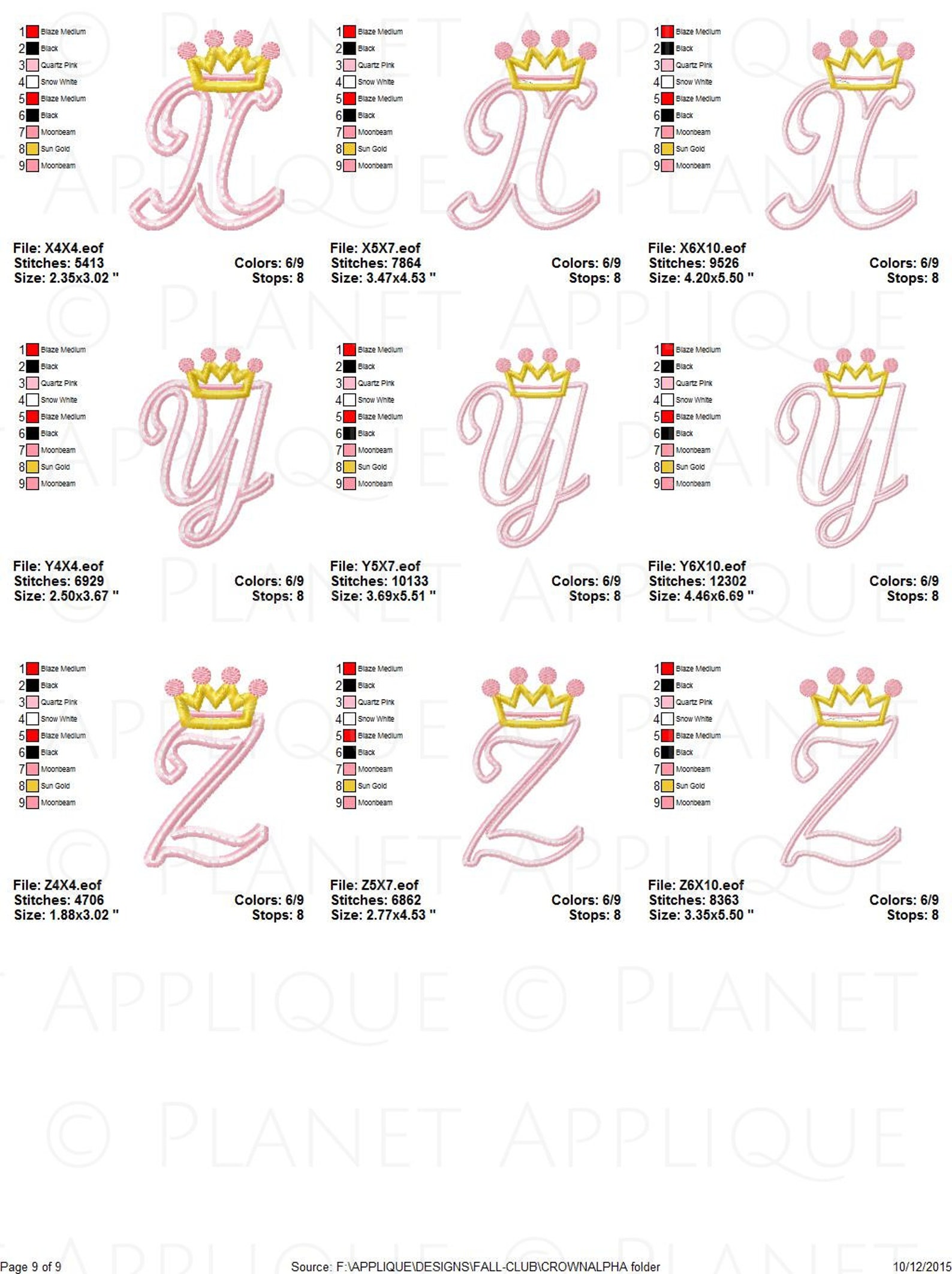 Princess Crown Cursive Script Applique Alphabet Monogram Font - Etsy