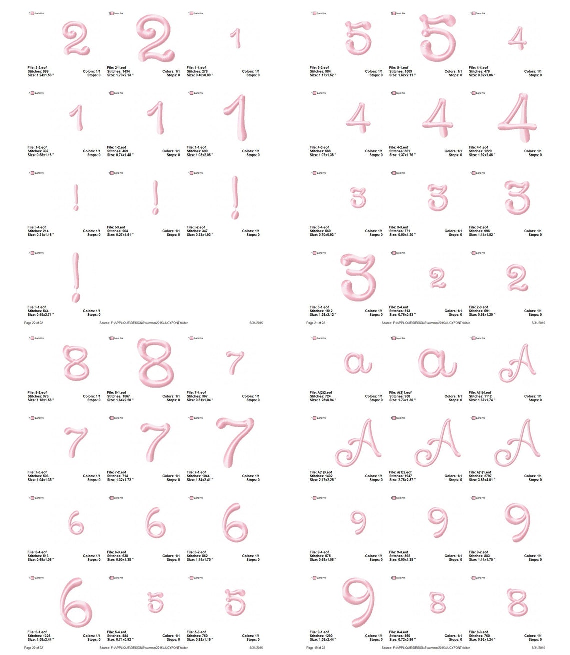 Lucy Monogram Cursive Script Alphabet Font Machine Embroidery - Etsy